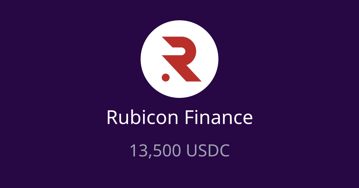 Rubicon Finance Contest - 13,500 USDC